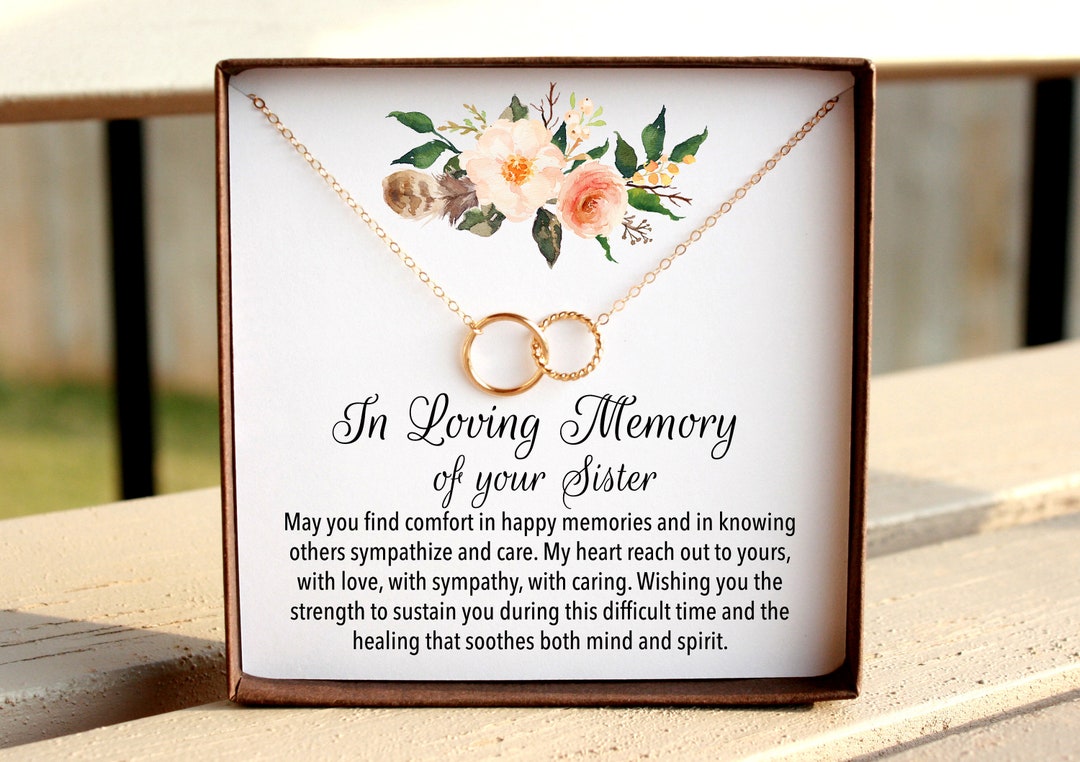 Loss of Sister Necklace, Loss of Sister Gift, Sympathy Gift, Memorial ...