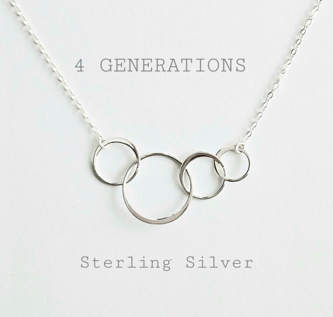 Great Grandma Four Generations Necklace - Sterling Silver - Christmas ...