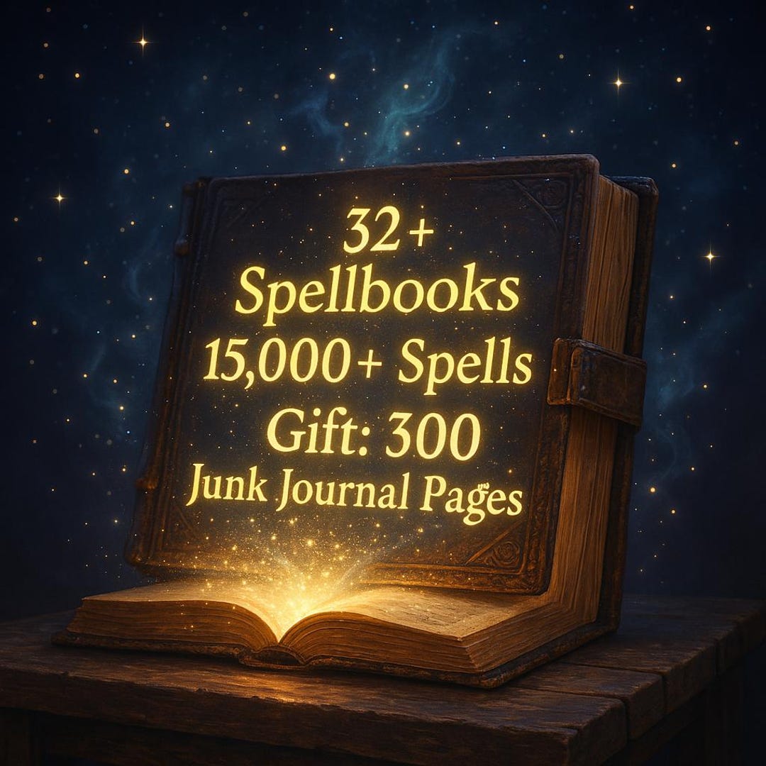 Spellbook Crafting Spellbooks Secret 5000+ Spell Book Included, Book of ...