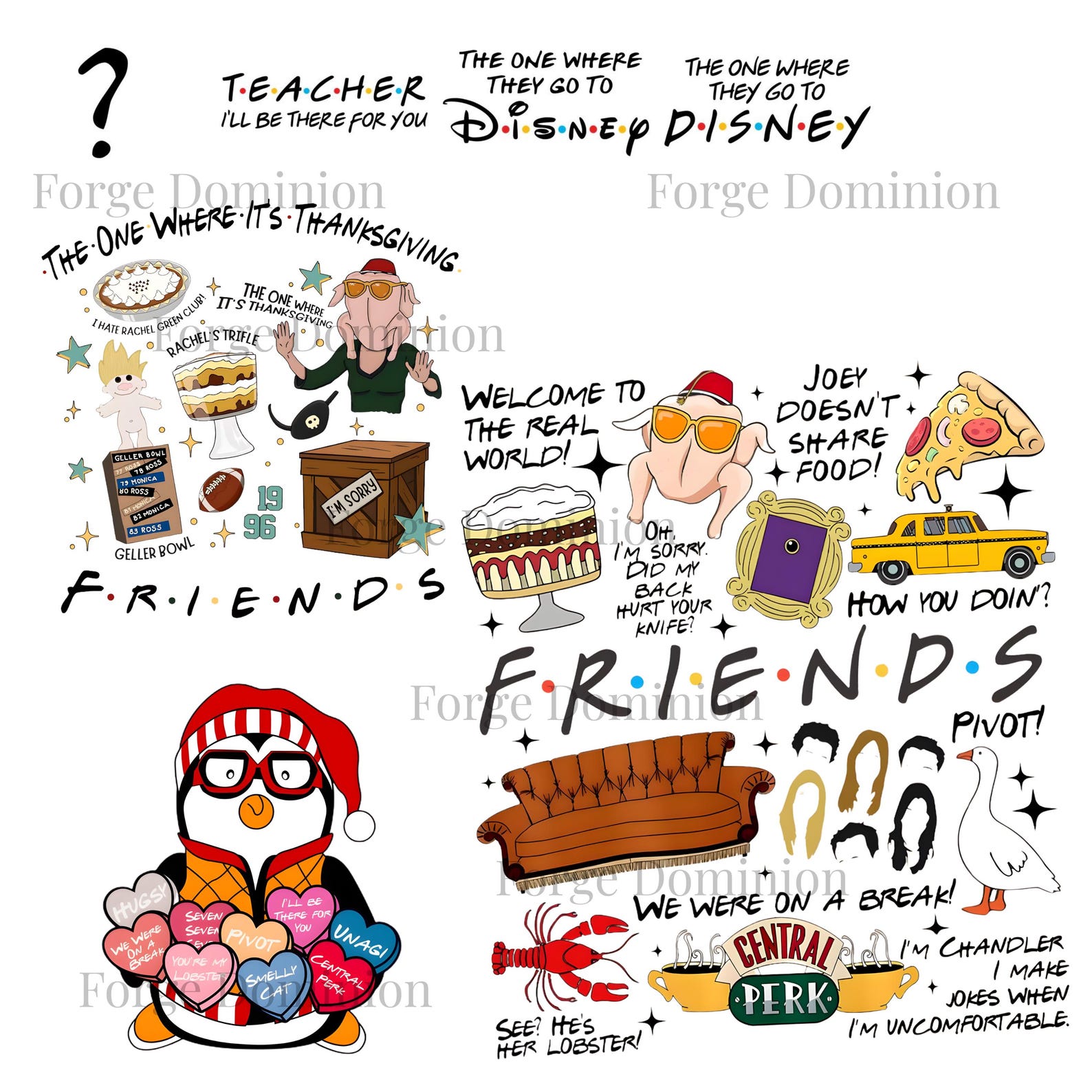 Friends Mega Bundle Clipart PNG: Sublimation PNG SVG (digital Download ...