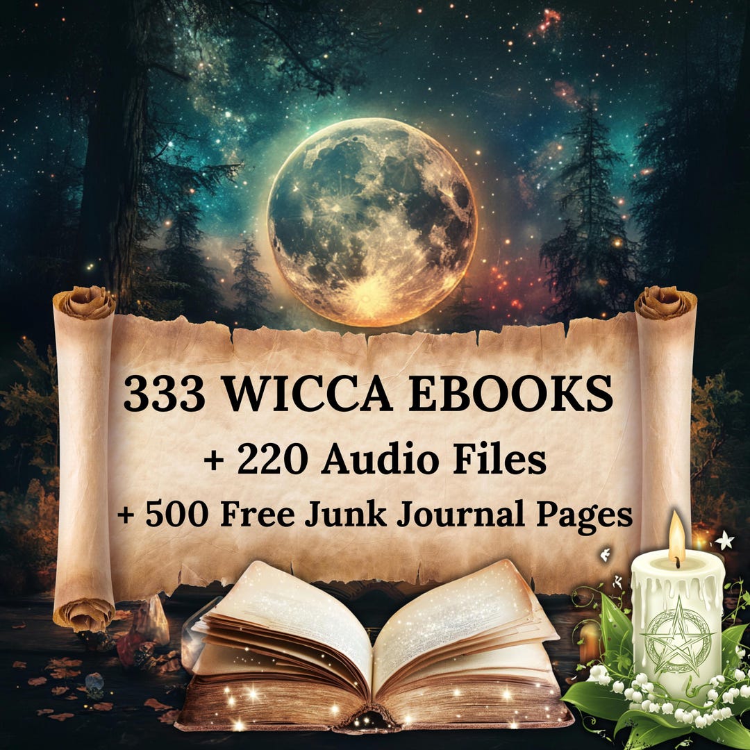 333 Wicca Books Secret Spell Books Book of Shadows Grimoire Wiccan ...