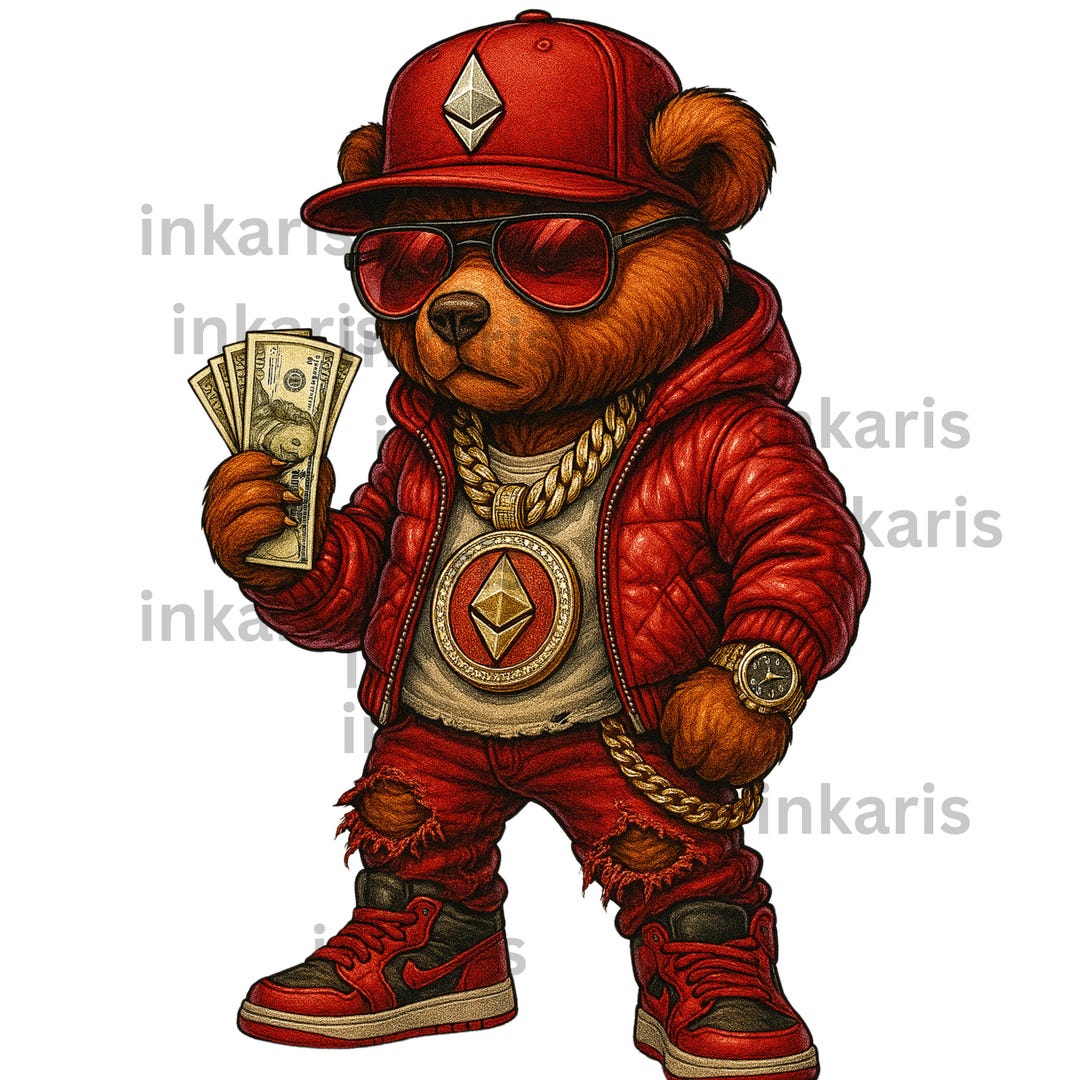 Hip Hop Rapper Teddy Bear Clipart, Urban Streetwear PNG (digital ...