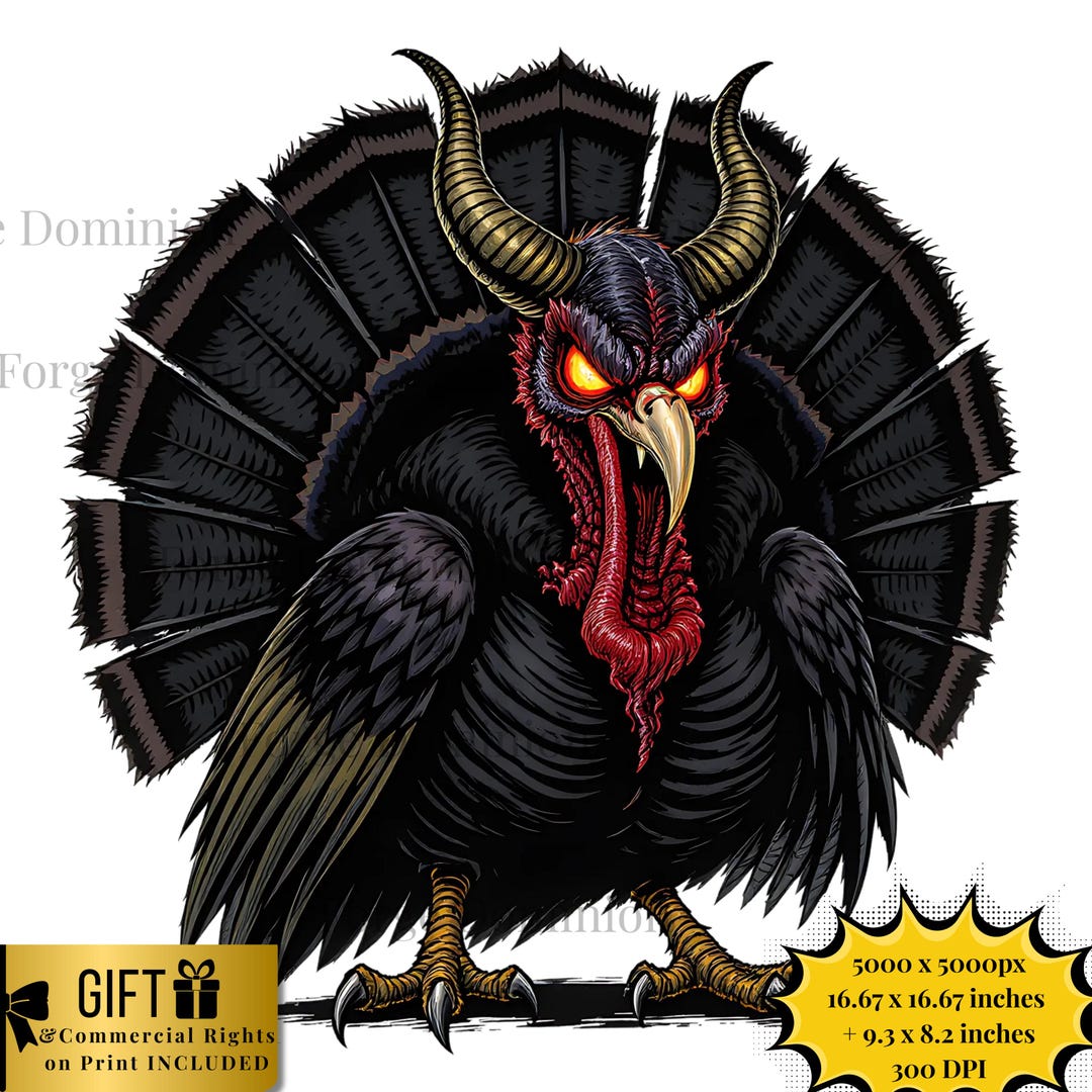 Funny Turkey Halloween PNG: Spooky Fall Graphic (digital Download ...