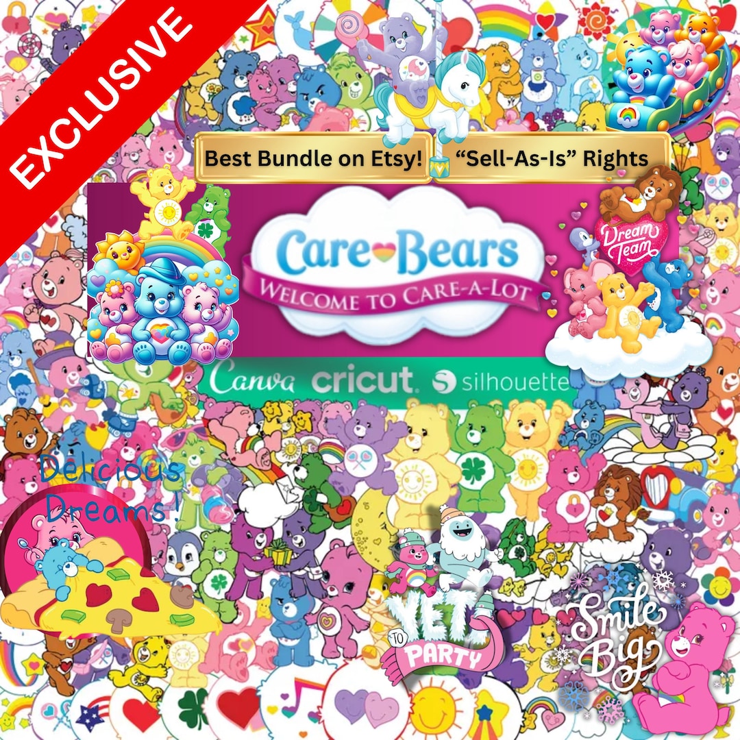 Care Bears Cartoons Characters SVG Bundle, SVG for Cricut, Layered, PNG ...