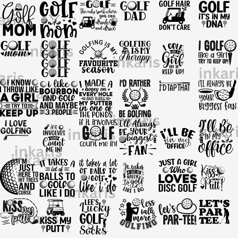 Golf Quotes SVG Bundle | Funny Golf Sayings, Cricut & Sublimation ...