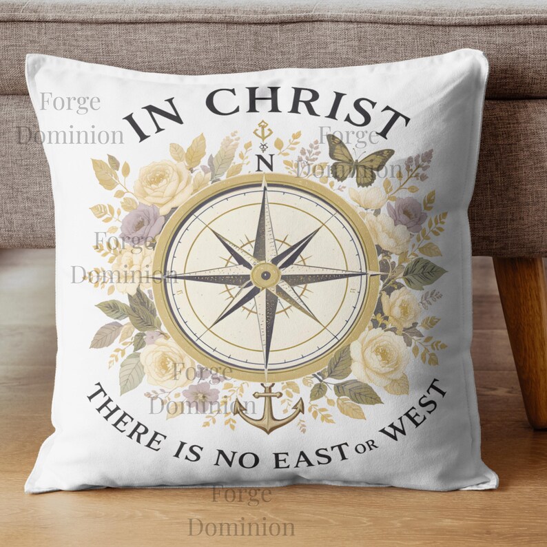 Christian Compass PNG: in Christ No East or West, Sublimation Design ...