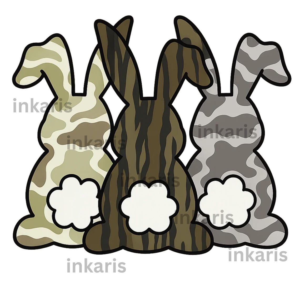 Camo Bunny PNG: Funny Hunting Rabbit Clipart (digital Download - Etsy