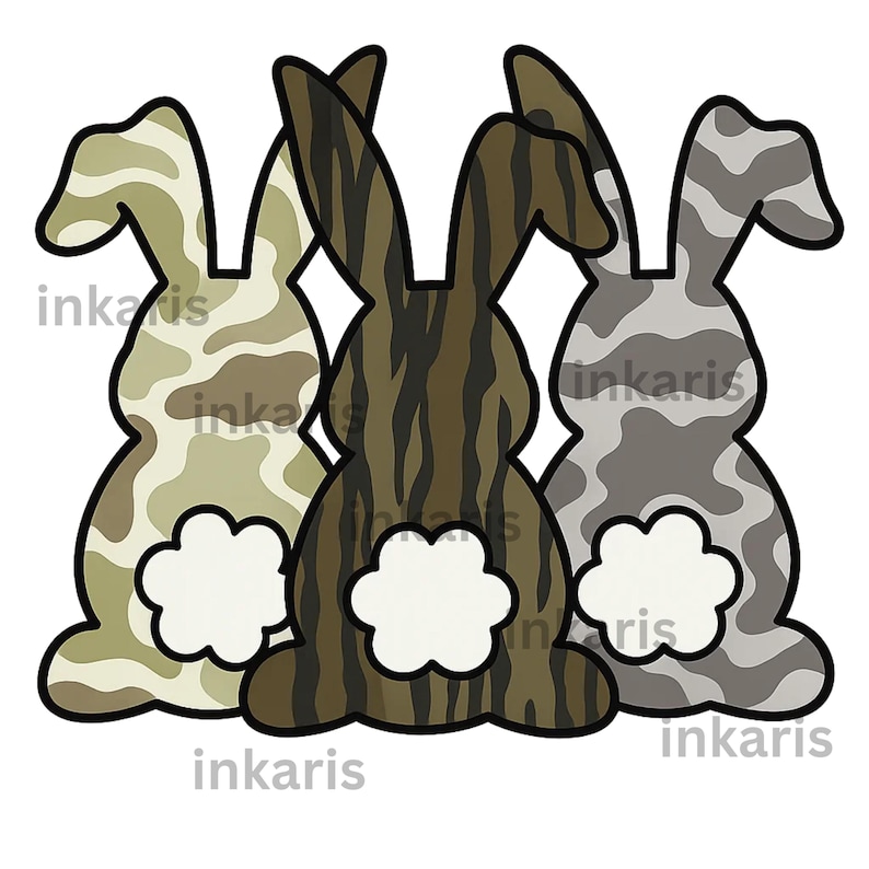 Camo Bunny PNG: Funny Hunting Rabbit Clipart (digital Download - Etsy