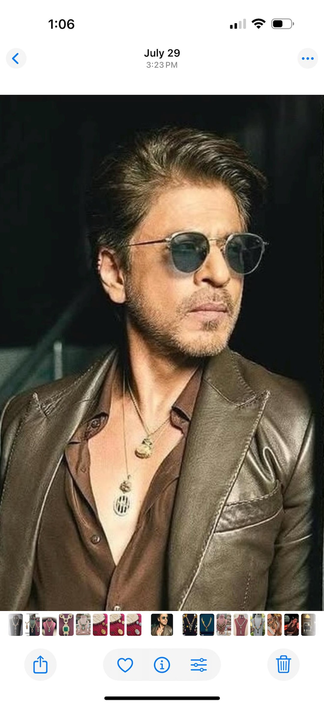 Bollywood Celebrity,shahrukh Khan,inspired Pendant With Earrings Indian ...