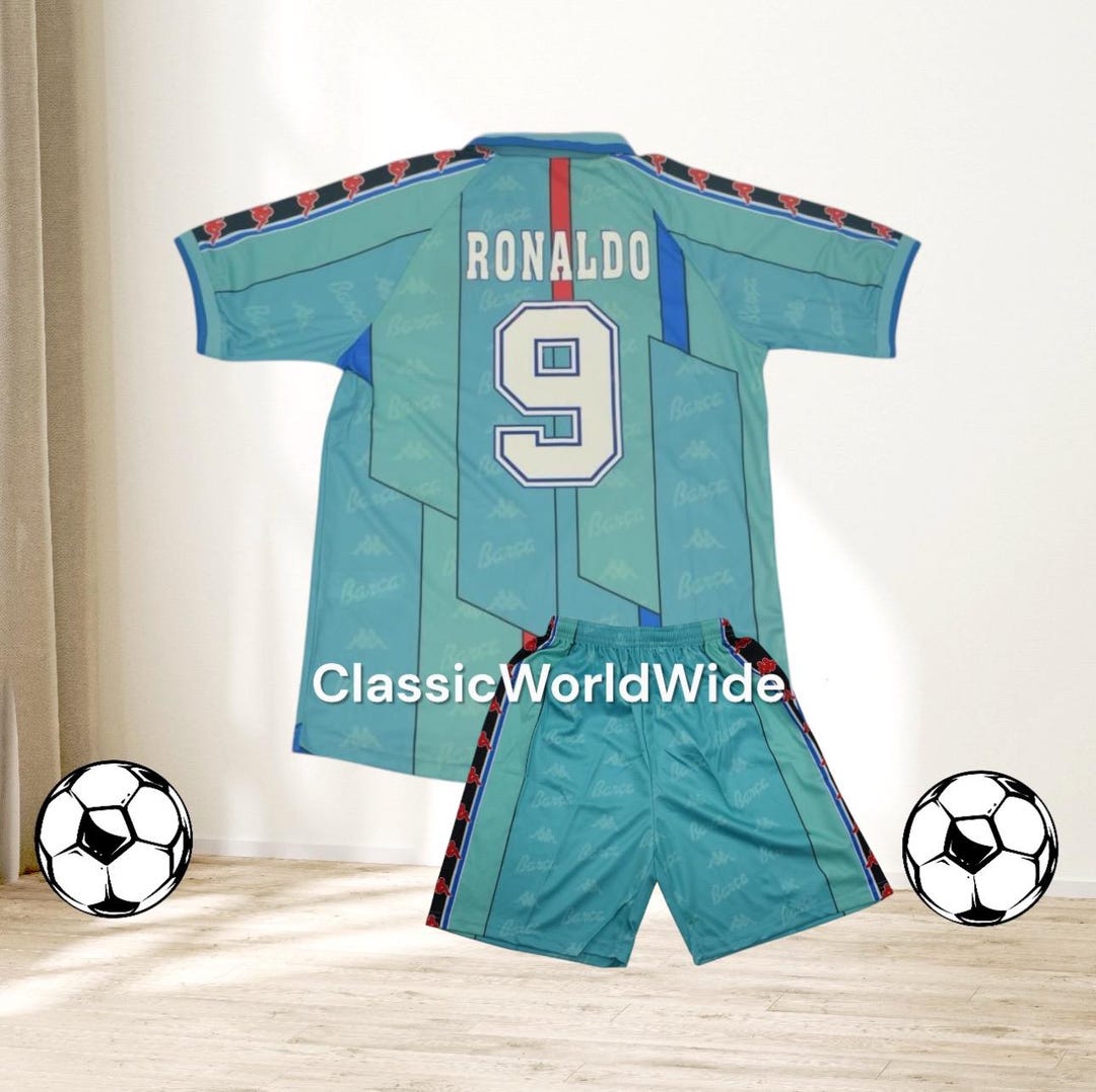 Barcelona Ronaldo 9 Kids Soccer Kit Nazario Away - Etsy