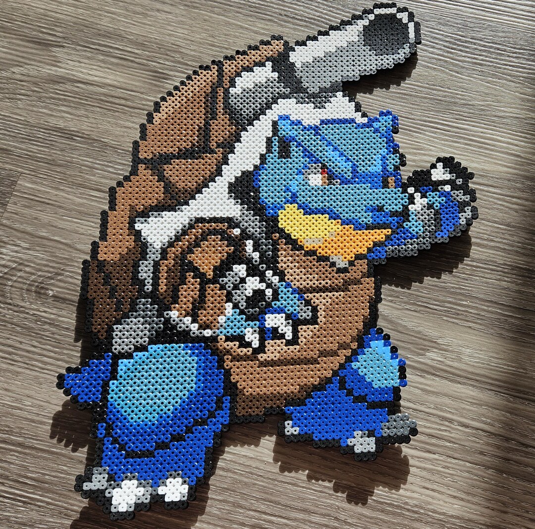 Mega Blastoise Pokemon Pixel Art Made With Hama Perler/beads - Etsy