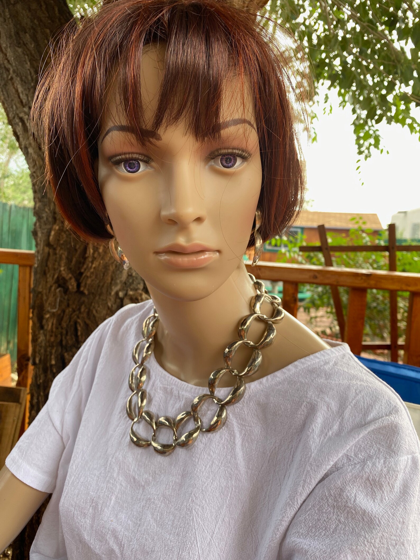 Vintage 80's Chain Link Infinity Silver Metal Necklace - Etsy