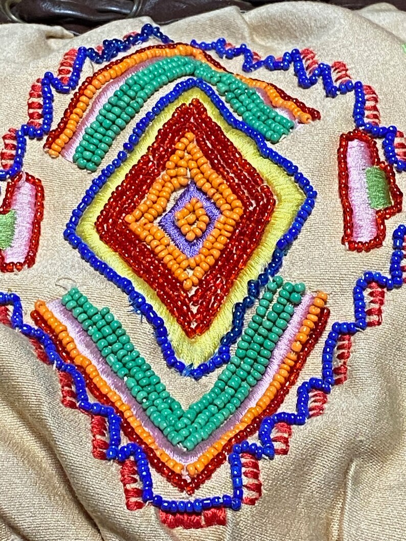 Vintage 70's Beaded Draw String Pouch Handbag/ - Etsy