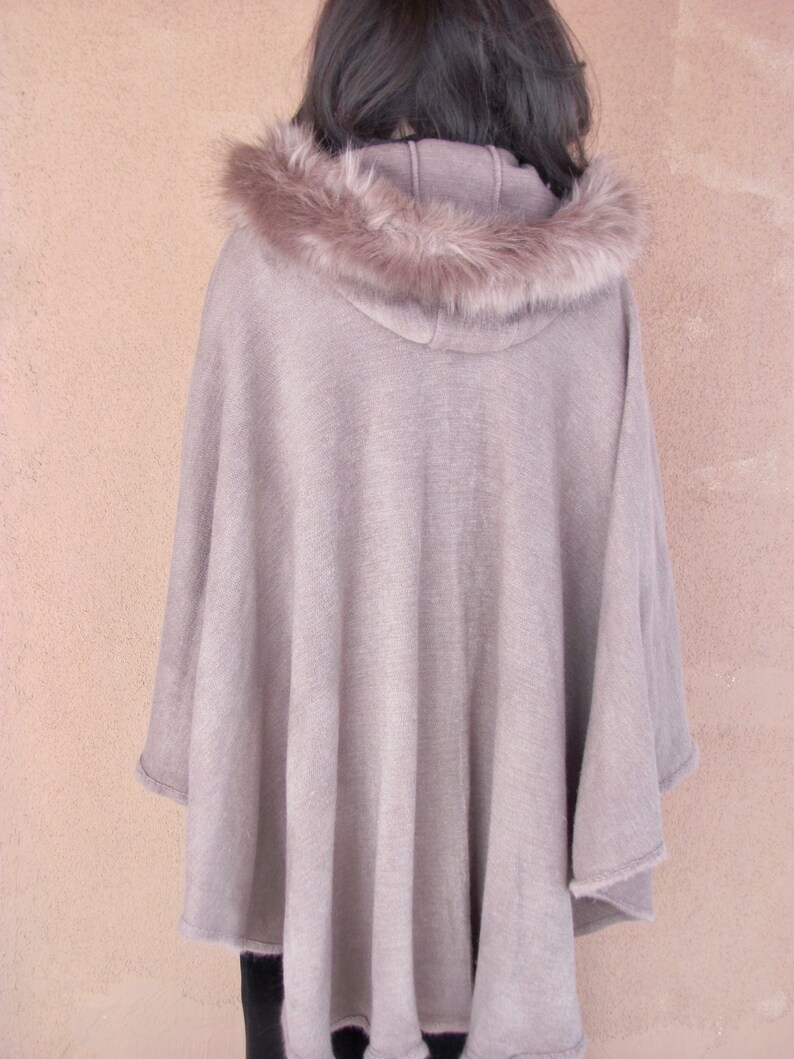 Boho Chic Gothic Mod Light Warm Cape With Faux Fur Lapels - Etsy