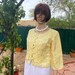 Vintage 60s Yellow Crop Jacket With 3/4 Sleeves and Front - Etsy