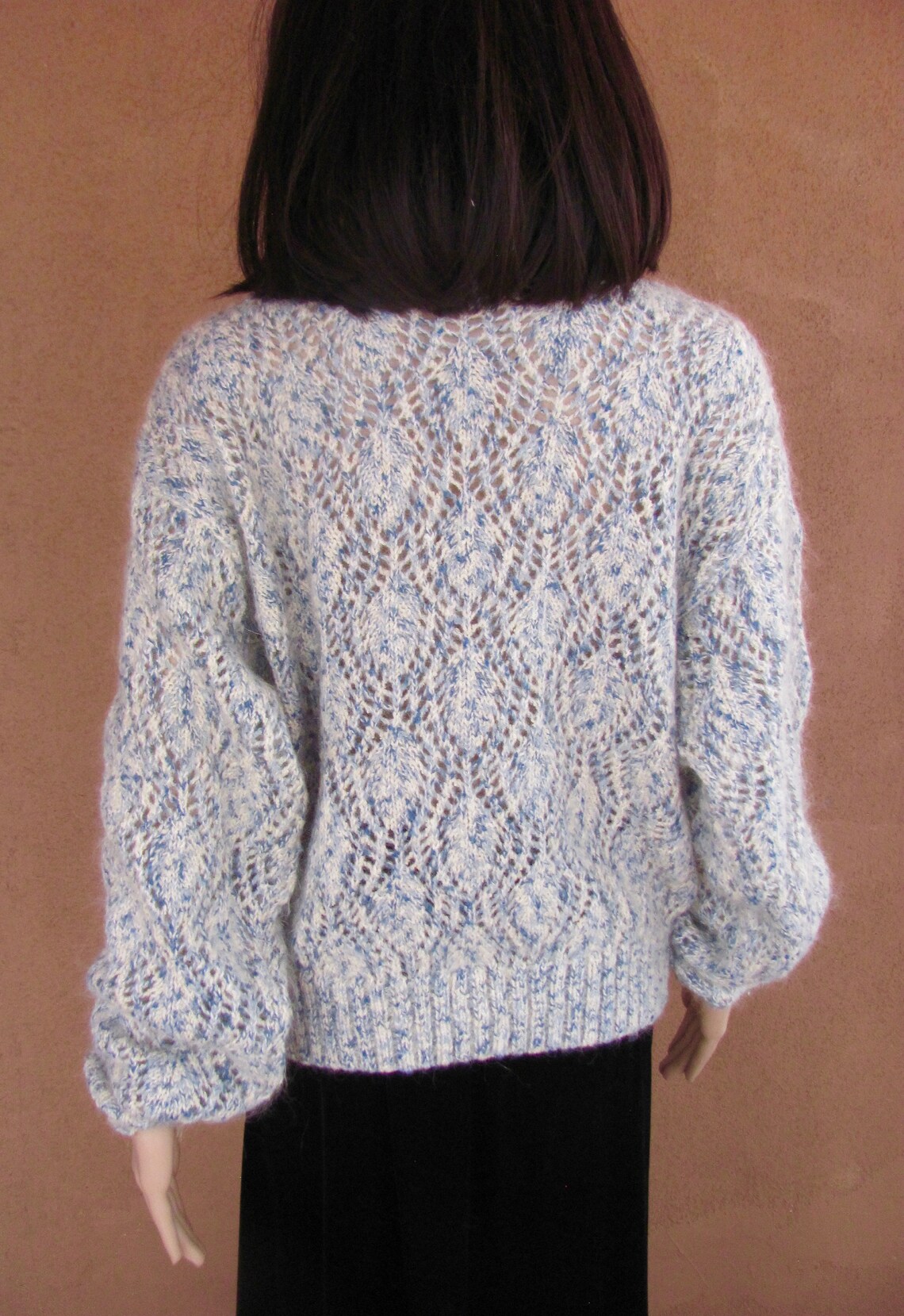Mohair and Acrylic Ice Blue Knit Pull Over Turtle Neck Sweater - Etsy