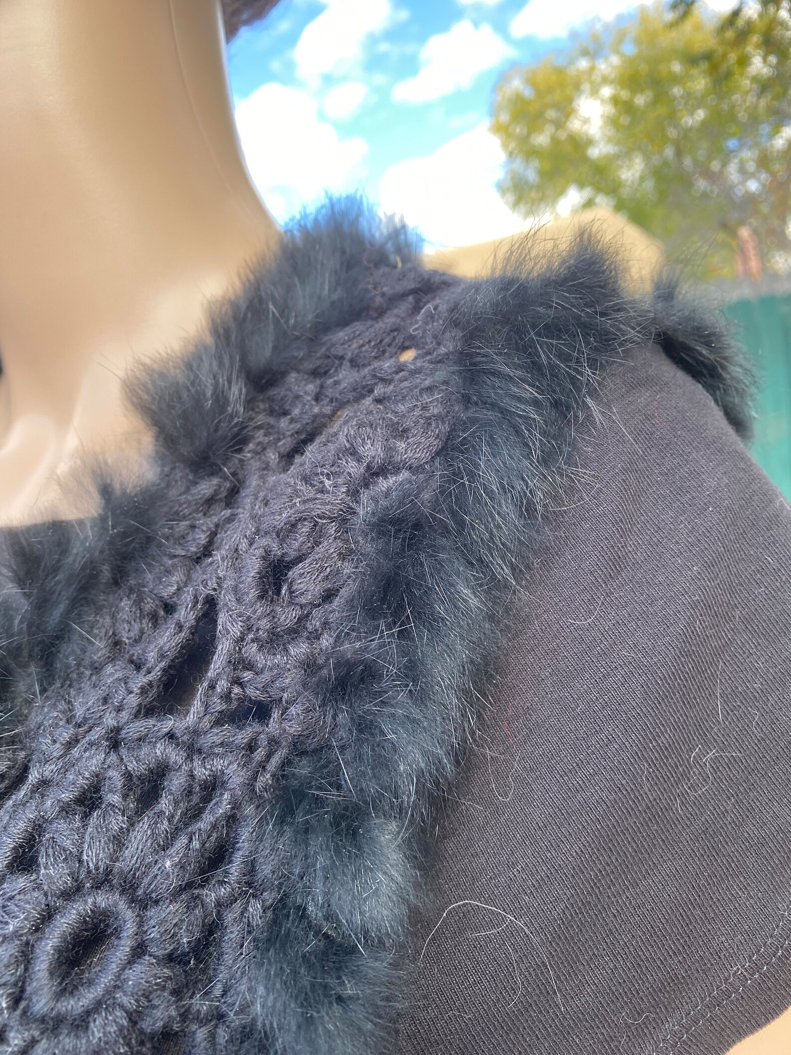 Josephine Chaus Black Long Spin Wheels Knit Bordered in - Etsy