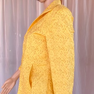 Vintage 60's Inspired - CHICOS'S Canary Yellow Short Jacket With Gold ...