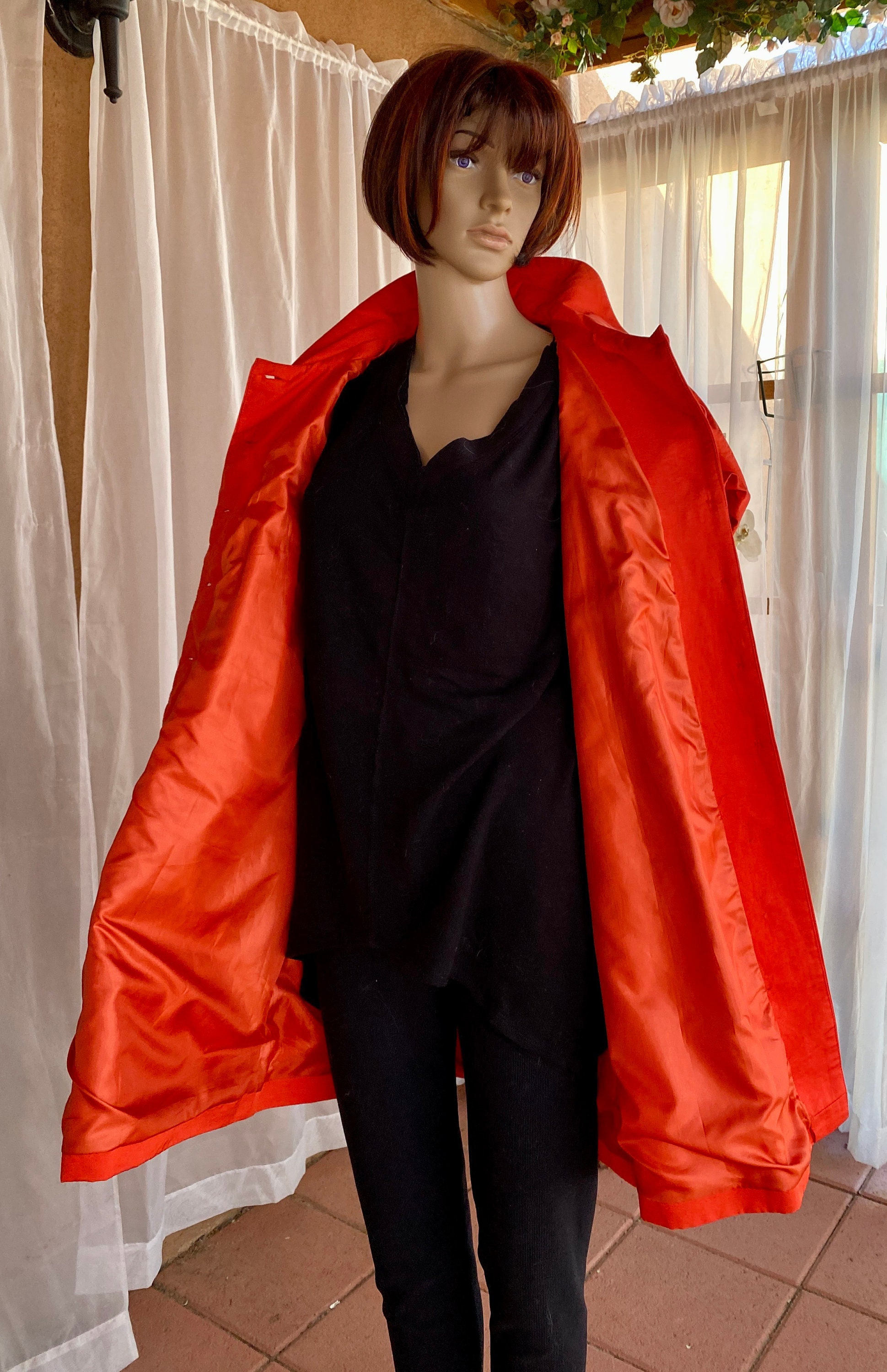 Vintage 60's Inspired - Bright Red Baby Doll Style Spring Light Coat ...