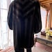 VINTAGE 90'S Faux Dark Mink Fur Mid Length Coat. - Etsy