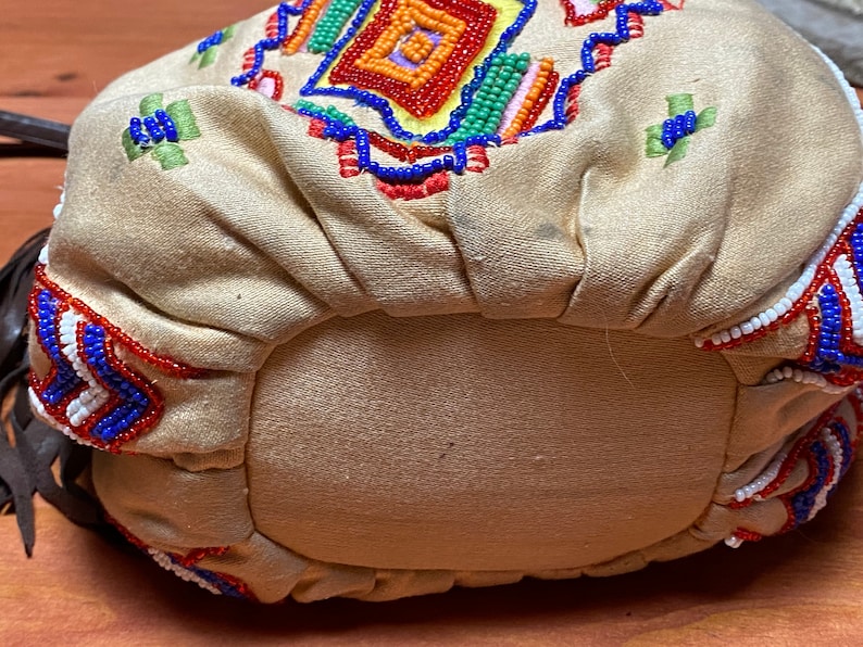 Vintage 70's Beaded Draw String Pouch Handbag/ - Etsy