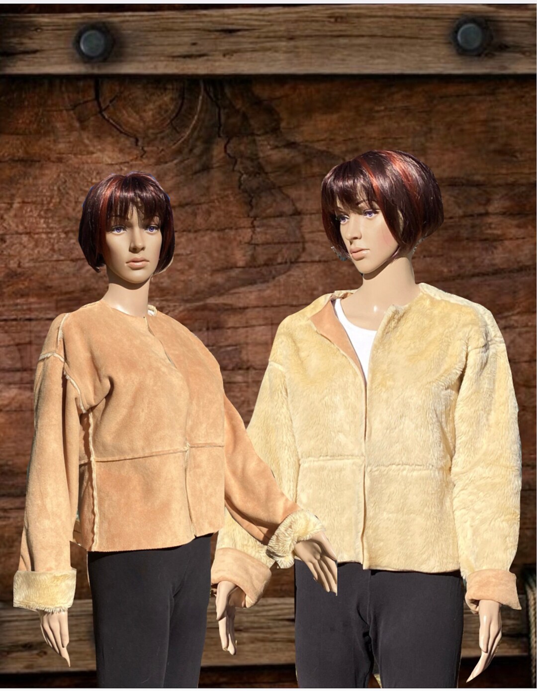 SUPER SOFT and Elegant Camel Color Shammy/suede Crop Jacket, Fleece ...