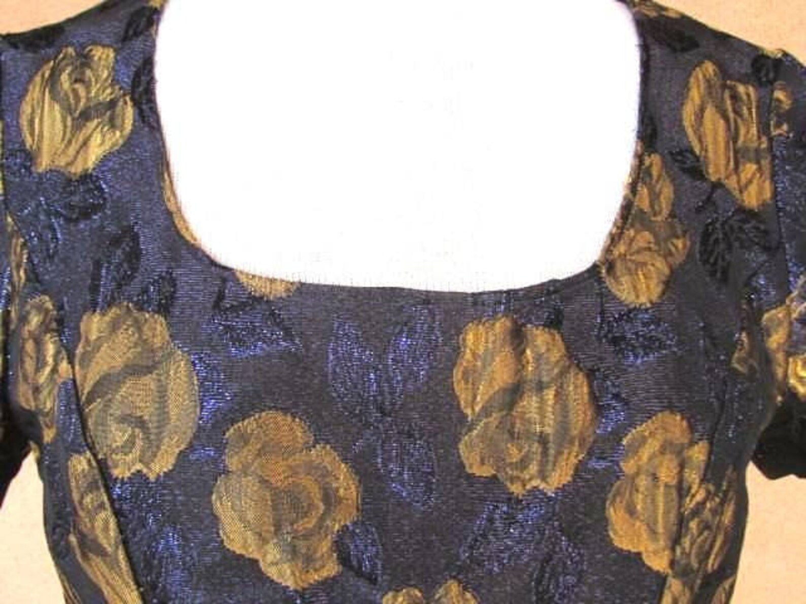 Vintage 60s Purple and Gold Silk Damask Crop Blouse | Etsy