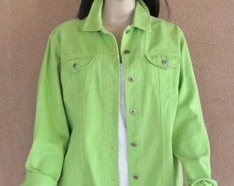 Lime Green Jacket | Etsy