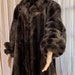 VINTAGE 90'S Faux Dark Mink Fur Mid Length Coat. - Etsy