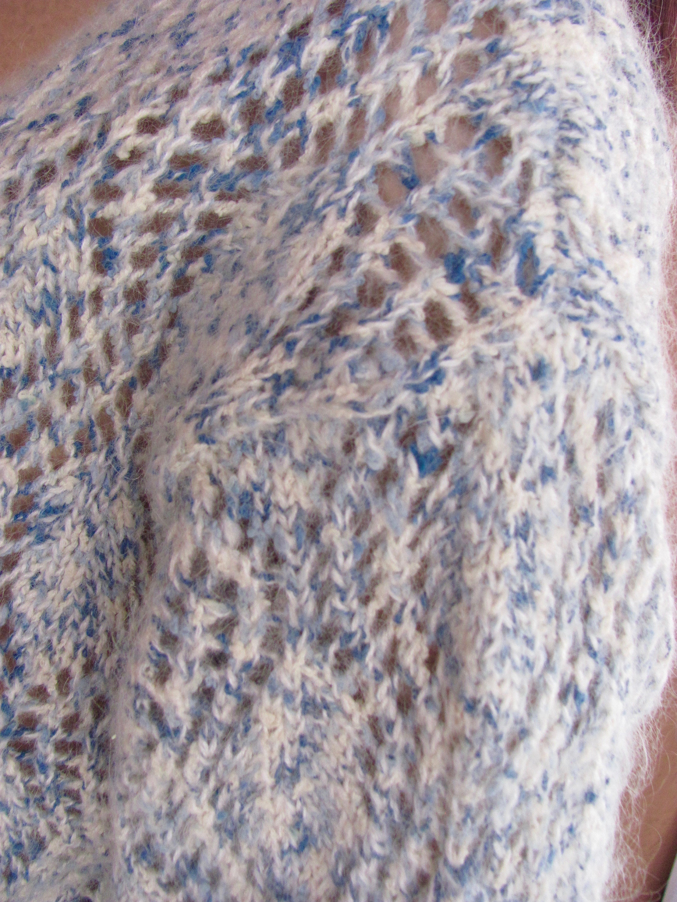 Mohair and Acrylic Ice Blue Knit Pull Over Turtle Neck Sweater - Etsy