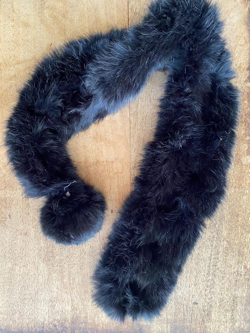 Neck Wrap Neck Warmer Rabbit Fur Neck Collar Fur Collar With Adjustable ...