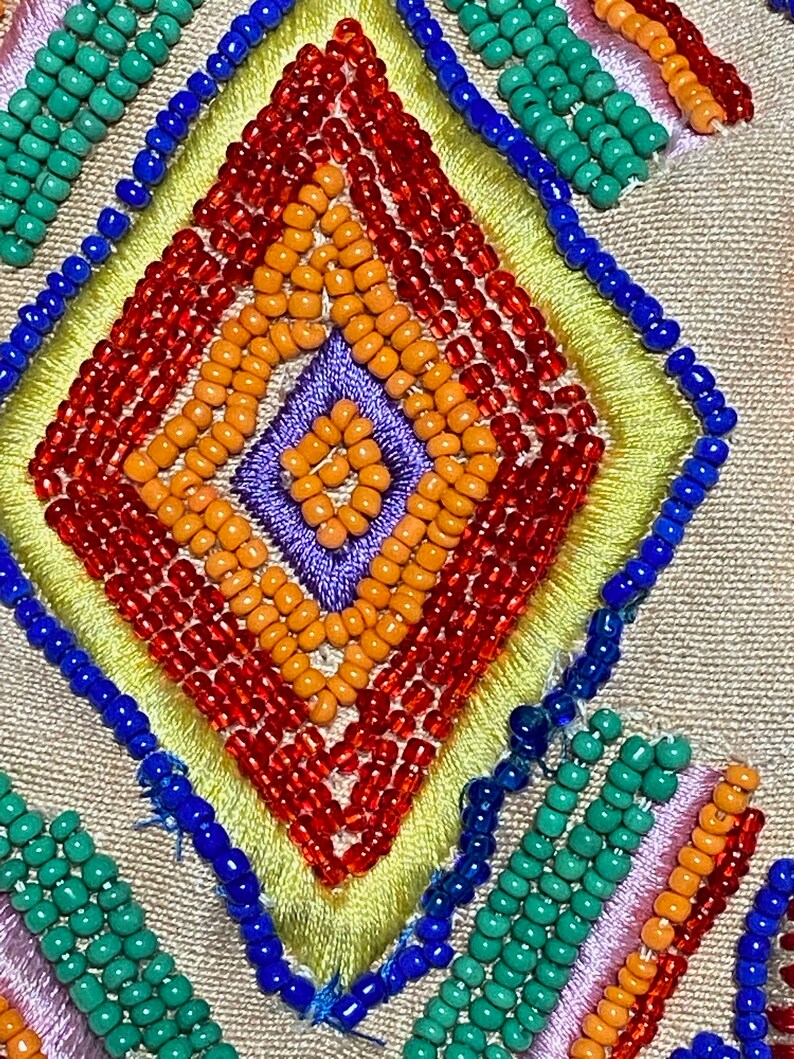 Vintage 70's Beaded Draw String Pouch Handbag/ - Etsy