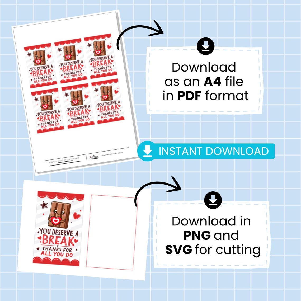 Kitkat Thank You Tag – Appreciation Gift Label (digital Download) - Etsy