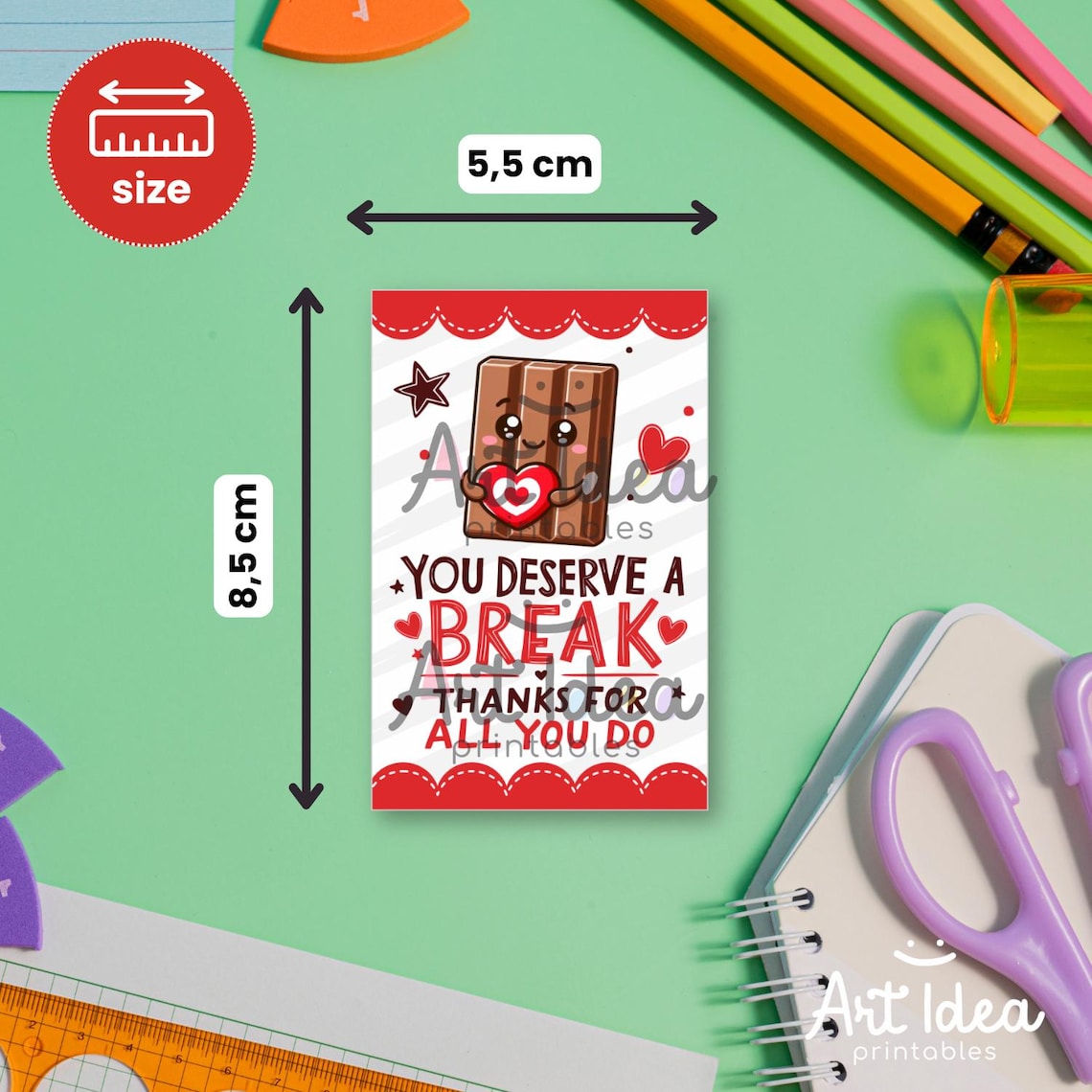 Kitkat Thank You Tag – Appreciation Gift Label (digital Download) - Etsy