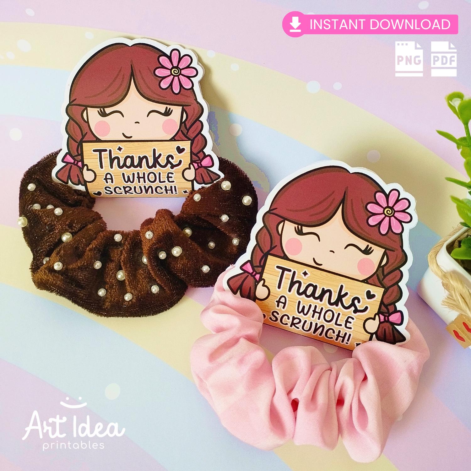 Printable Scrunchie Holder | Cute DIY Display Stand, Digital Download ...