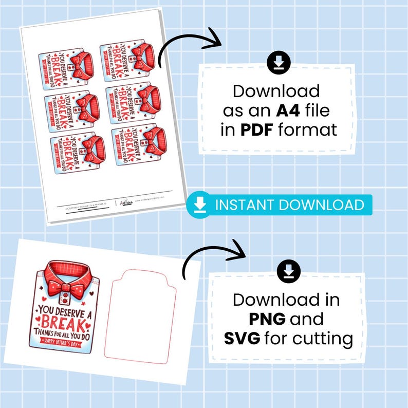 Printable Father's Day Tag for Kitkat – You Deserve a Break – Candy Bar ...