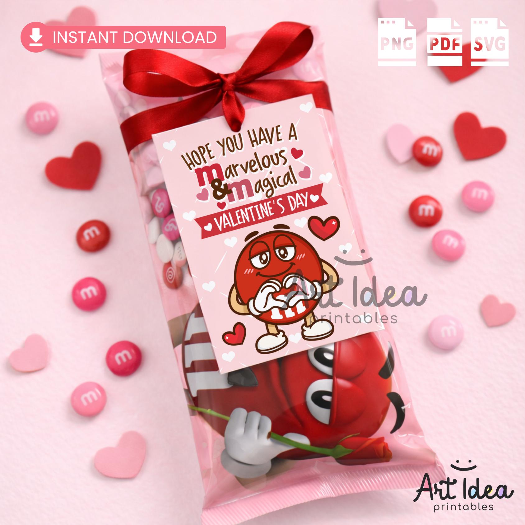 Printable Candy M&M Tag | Marvelous and Magical Valentine | Cute Kawaii ...