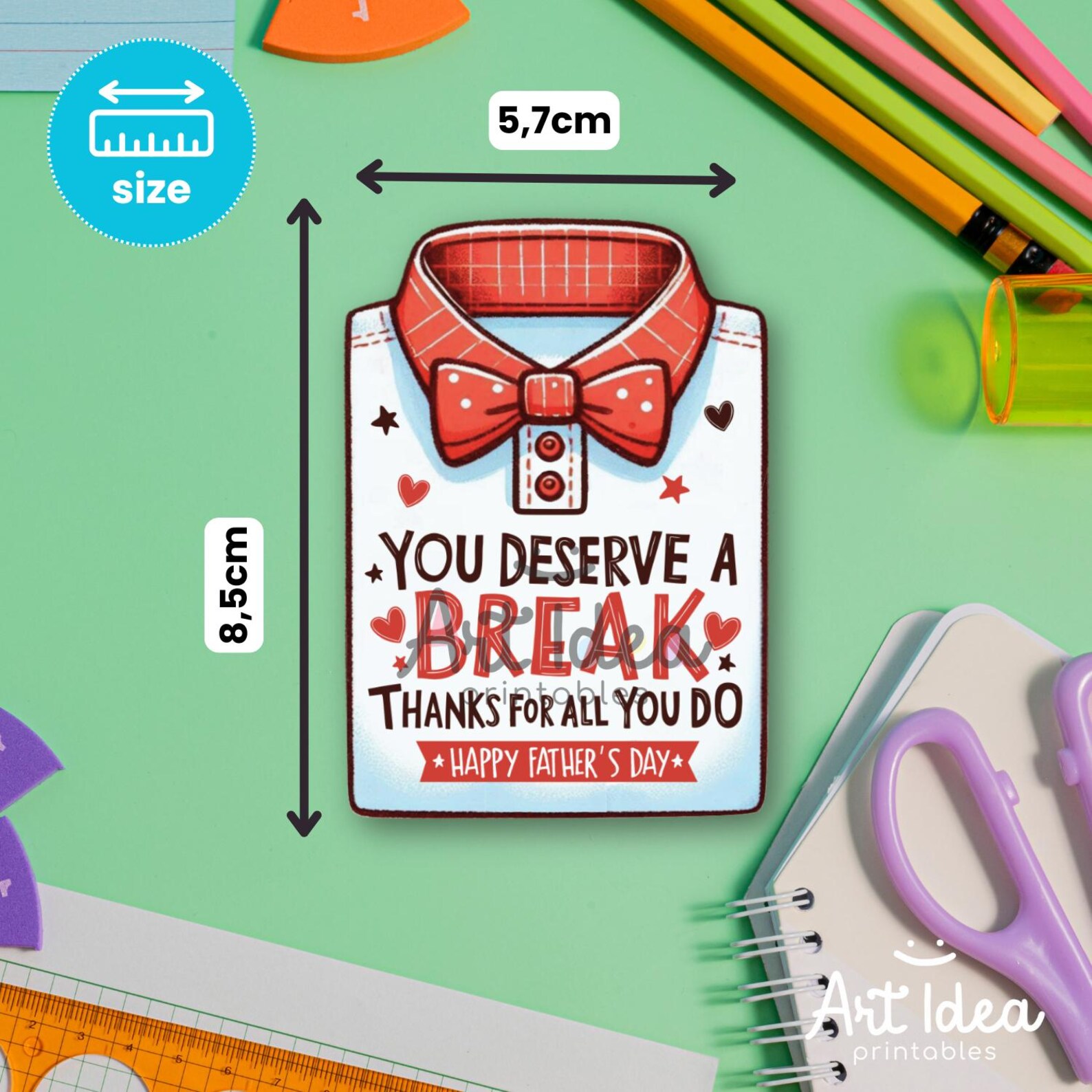 Printable Father's Day Tag for Kitkat – You Deserve a Break – Candy Bar ...