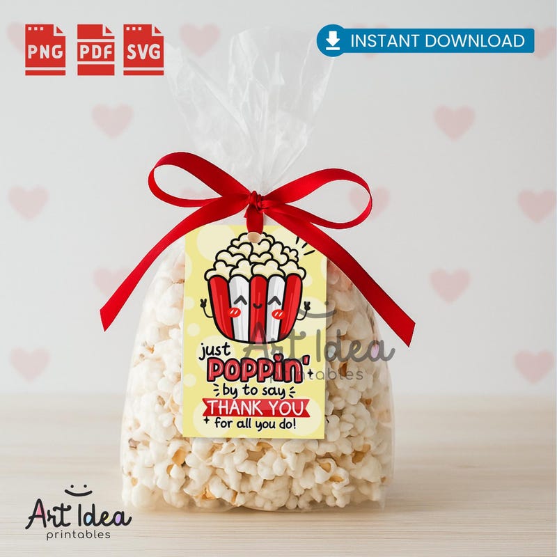 Popcorn Thank You - Etsy