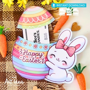 Printable Easter Gift Card Holder – Some Bunny Design (digital Download ...
