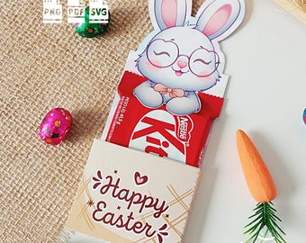 Easter Bunny Chocolate Holder, Printable Easter Treats for Kids, Candy ...