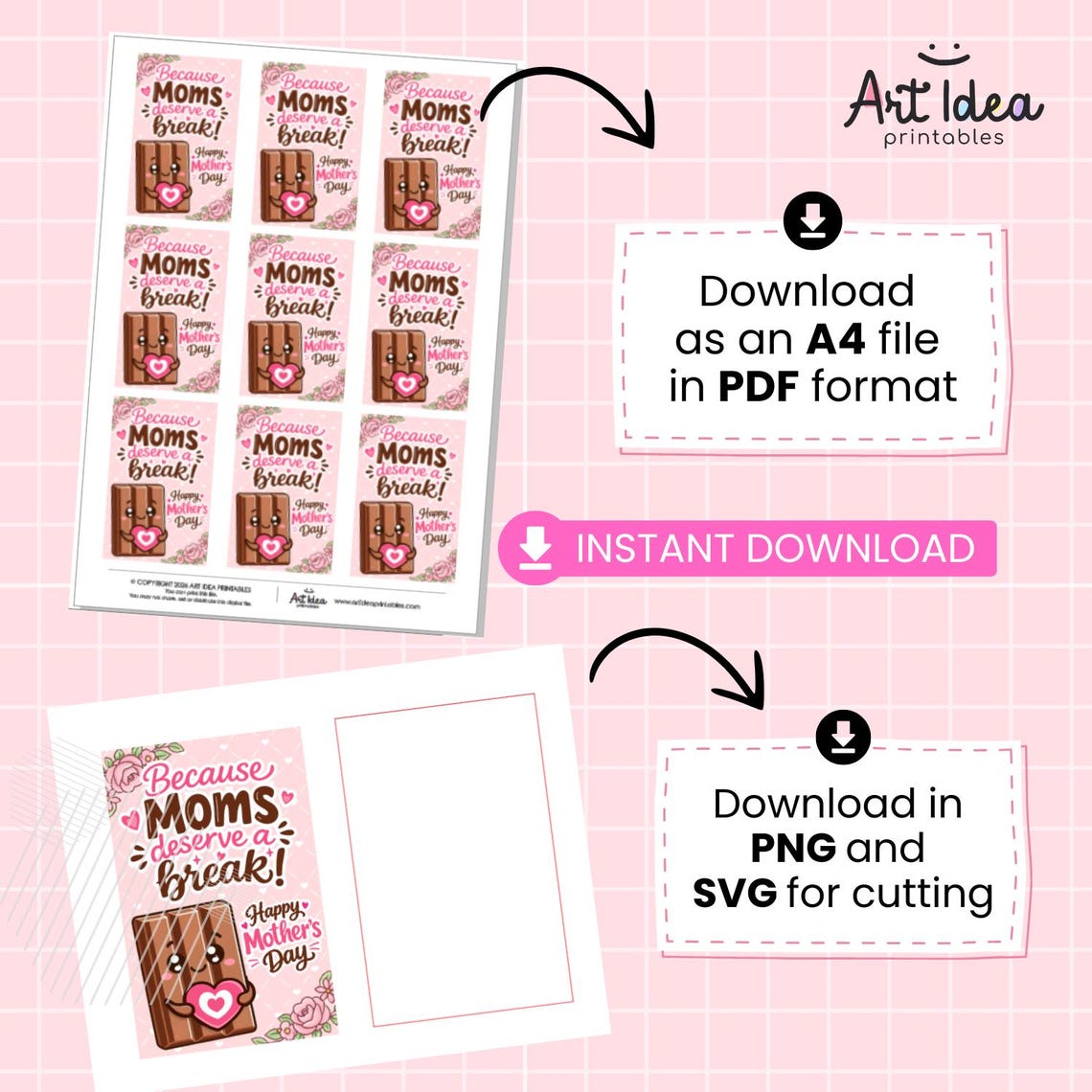 Mothers Day Chocolate Bar Wrapper | Because Moms Deserve a Break ...