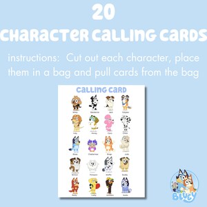 Bleuy Bingo Game, Birthday Games, Bluy Birthday, Bingo Birthday, Bluey ...