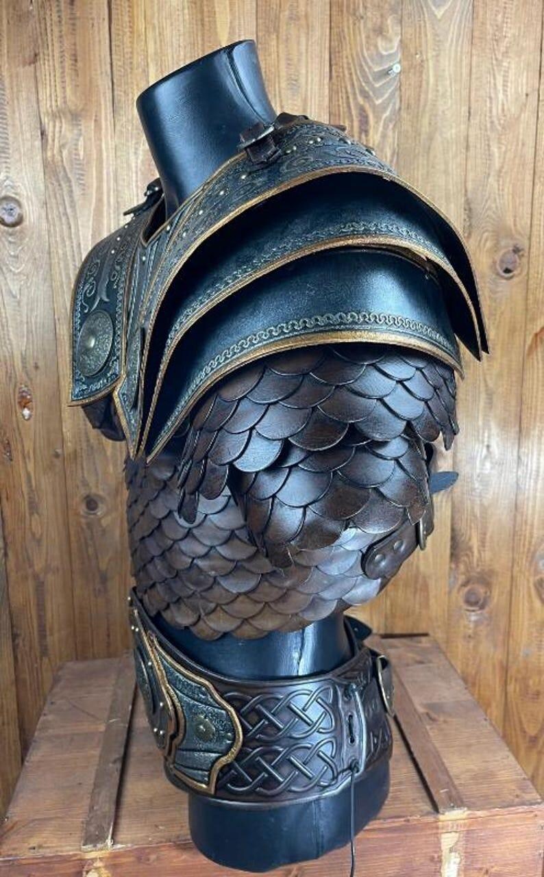 Handcrafted Horseman Scale Armor Set – Custom Leather Warrior Armor for LARP, Cosplay, Film ...
