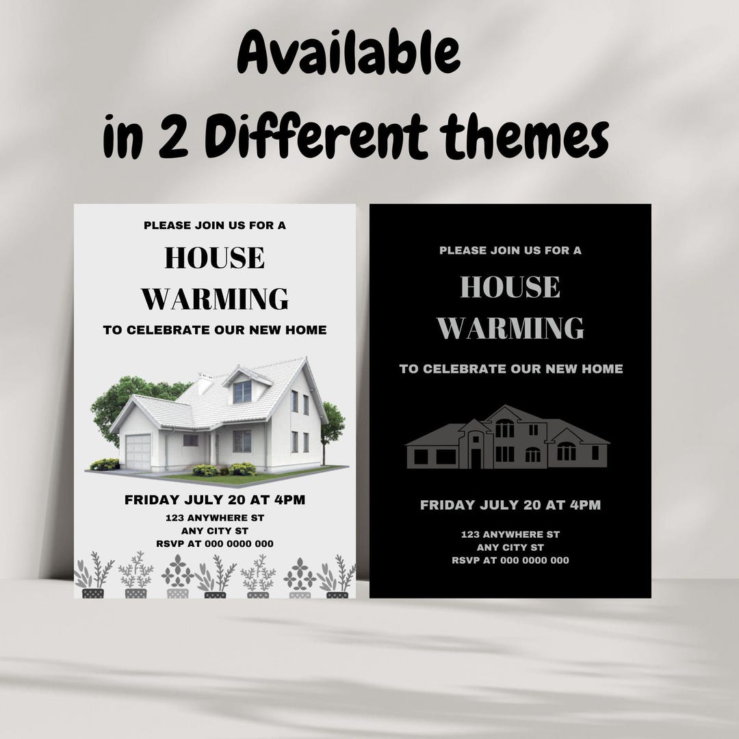 Editable House Warming Invitation, House Warming Party, Modern ...