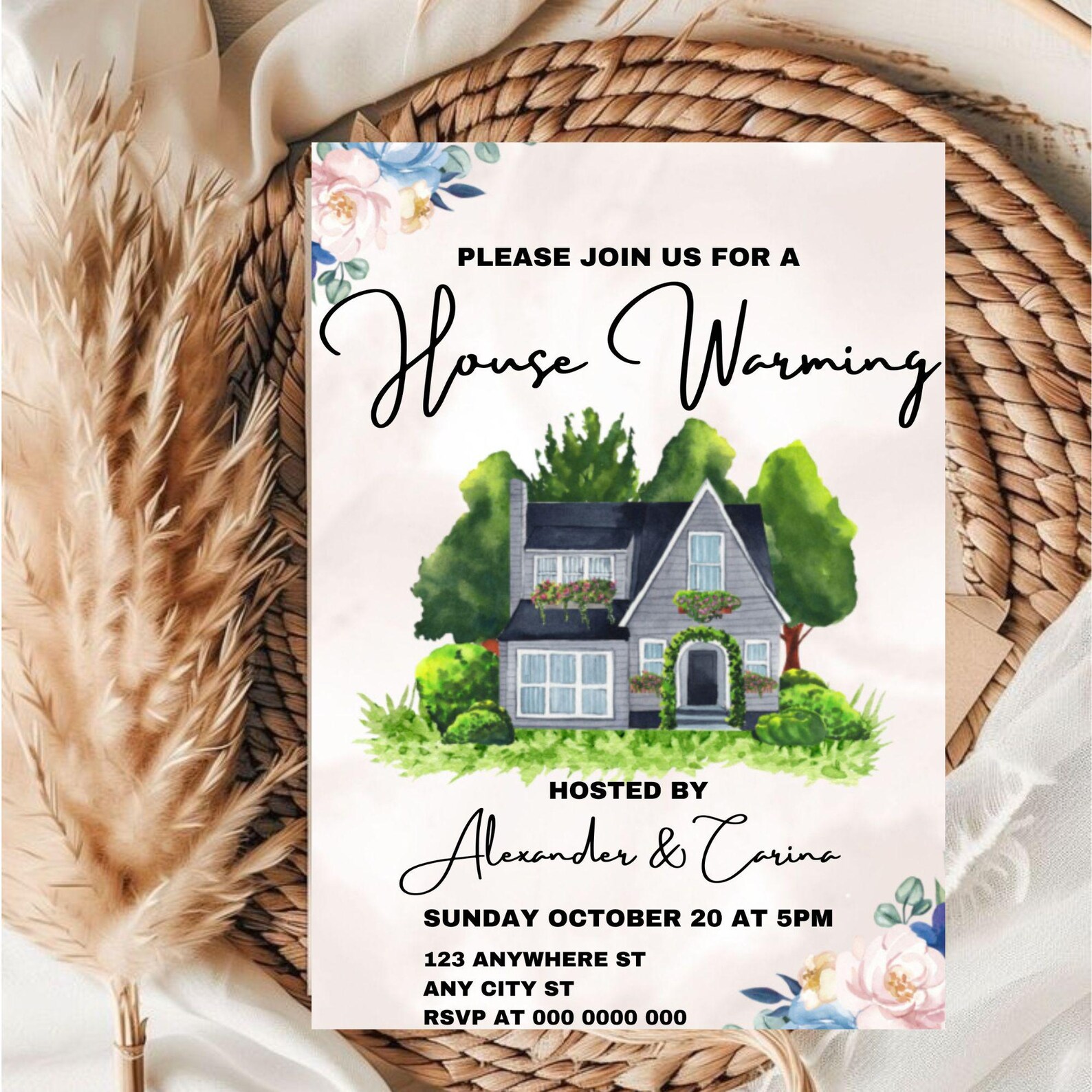 Editable House Warming Invitation, House Warming Party, Modern ...