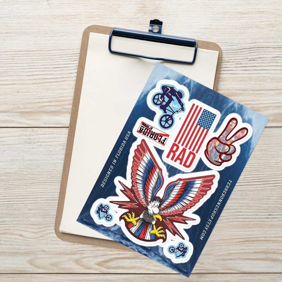 BMX Eagle Sticker Sheet Design Tattoo Style Artwork American ...
