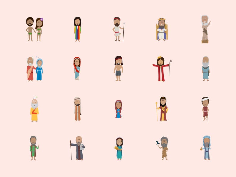 Printable Kids Bible Timeline and Characters | Sunday School ...