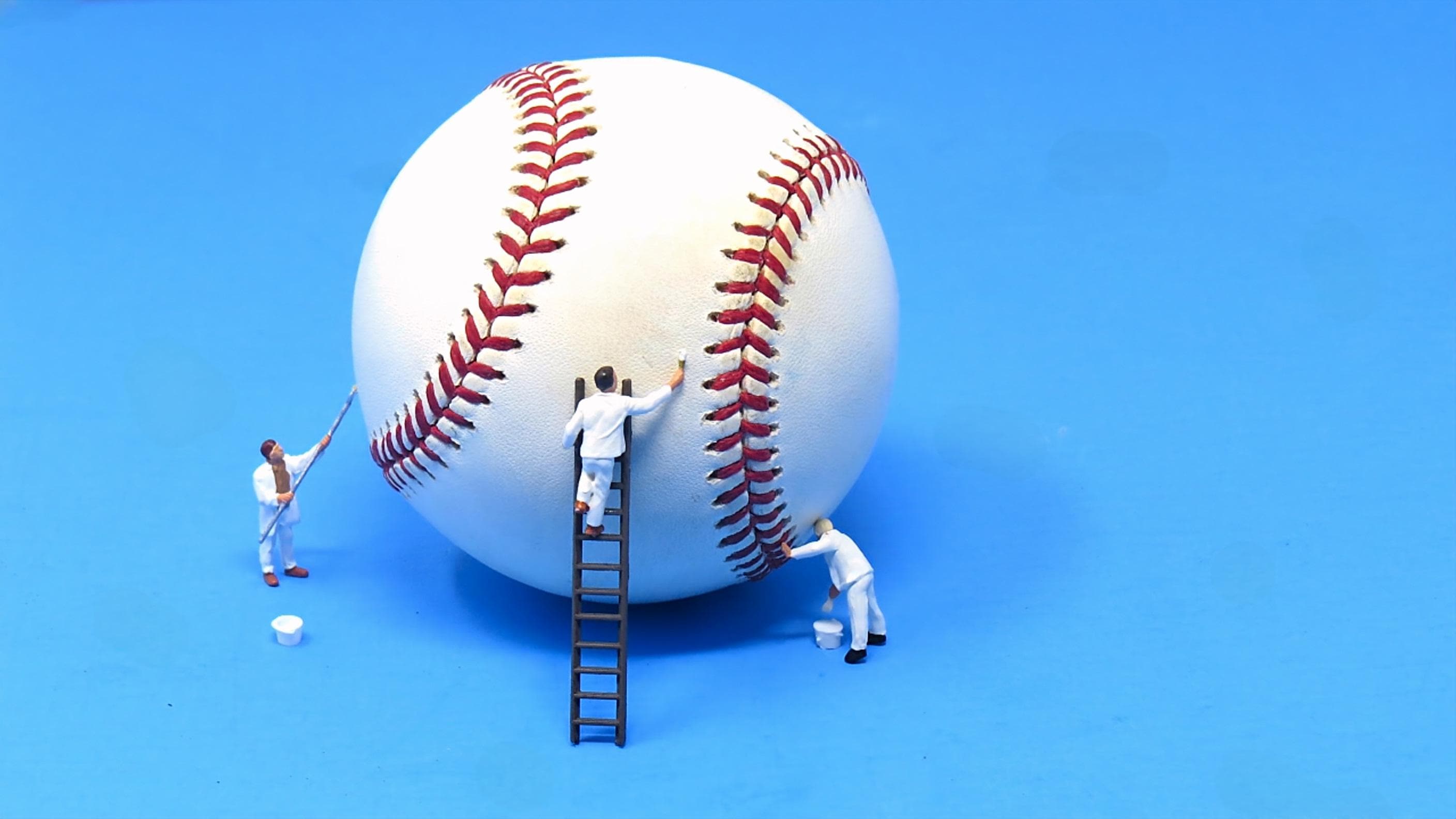 Miniature World, Miniature People, Funny, Whimsical, Baseball, Cleaners ...