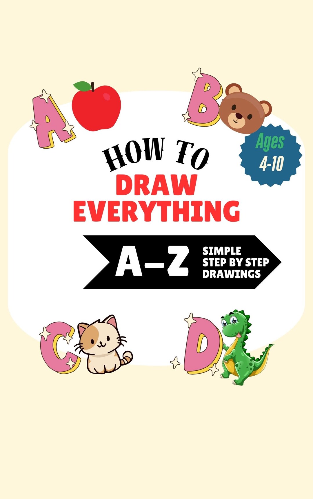 ABCD Drawing and Coloring - Step by Step Guide - Etsy